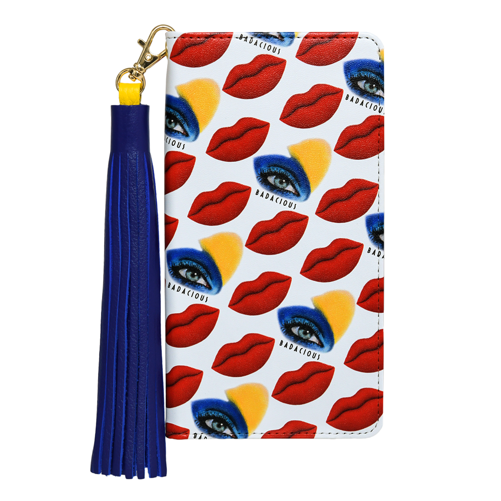 KISS KISS iPHONE CASE RED (Wallet style) – BADACIOUS